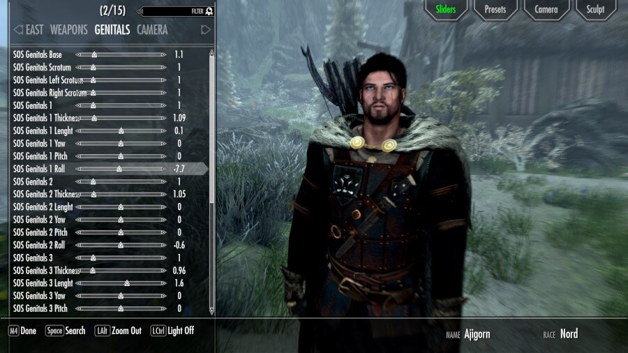 SOS (AE 1.6) Sliders missing for Males in Racemenu - Technical Support ...