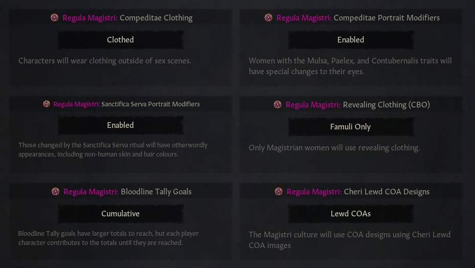 [mod] Regula Magistri 2 - Page 3 - Crusader Kings 3 - LoversLab