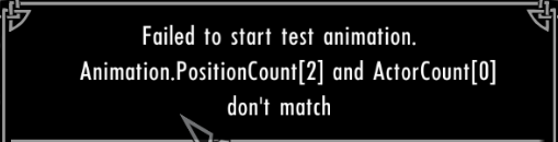 "Test animation failed to start." - Technical Support - SexLab ...