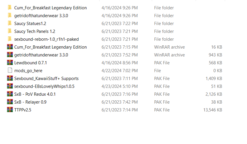 I cannot get Sexbound Reborn to work with Aphrodite's bow - Starbound - LoversLab