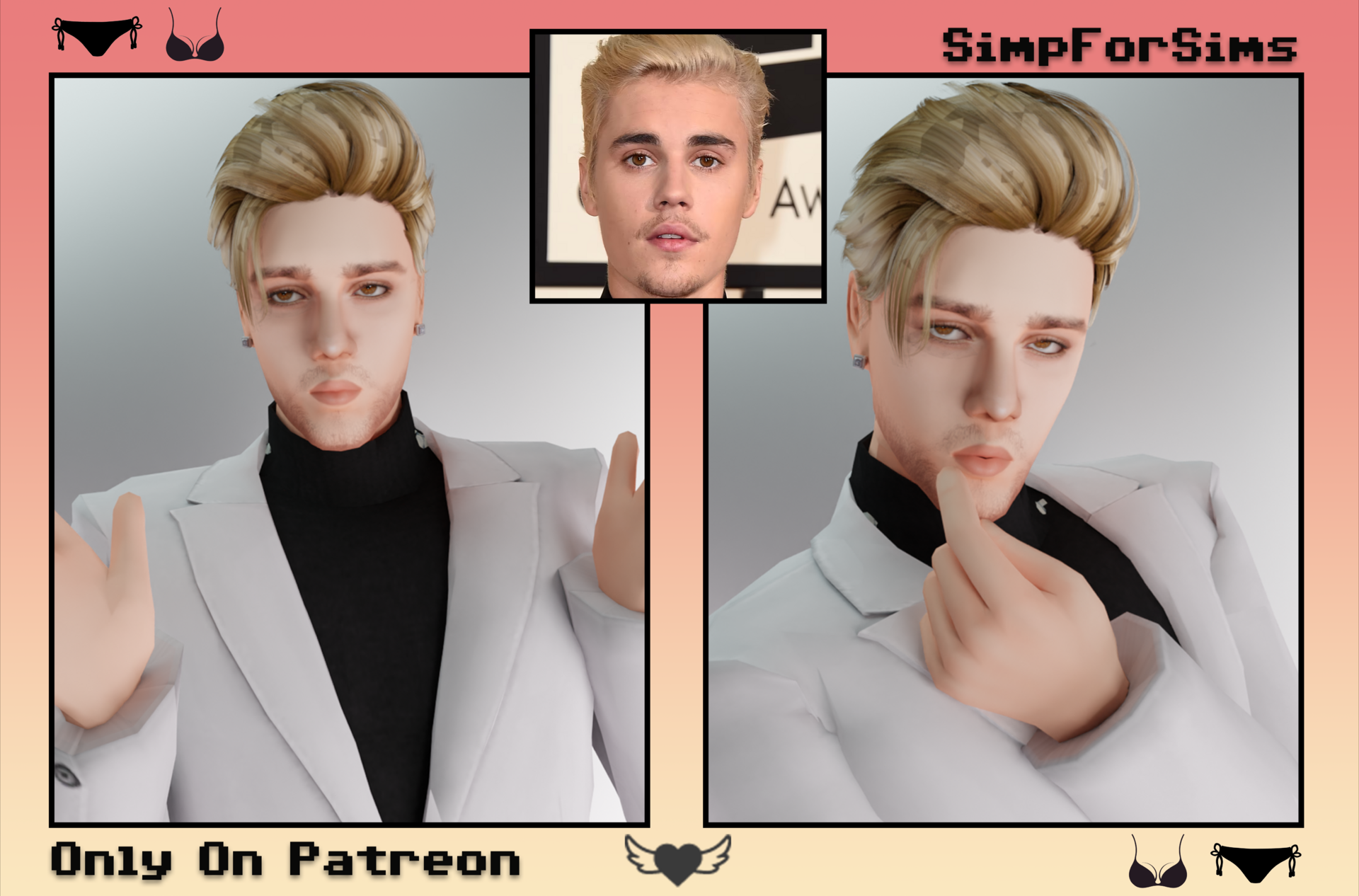 Sexiest Celebrity Couple Justin and Hailey Bieber - The Sims 4 - Sims ...
