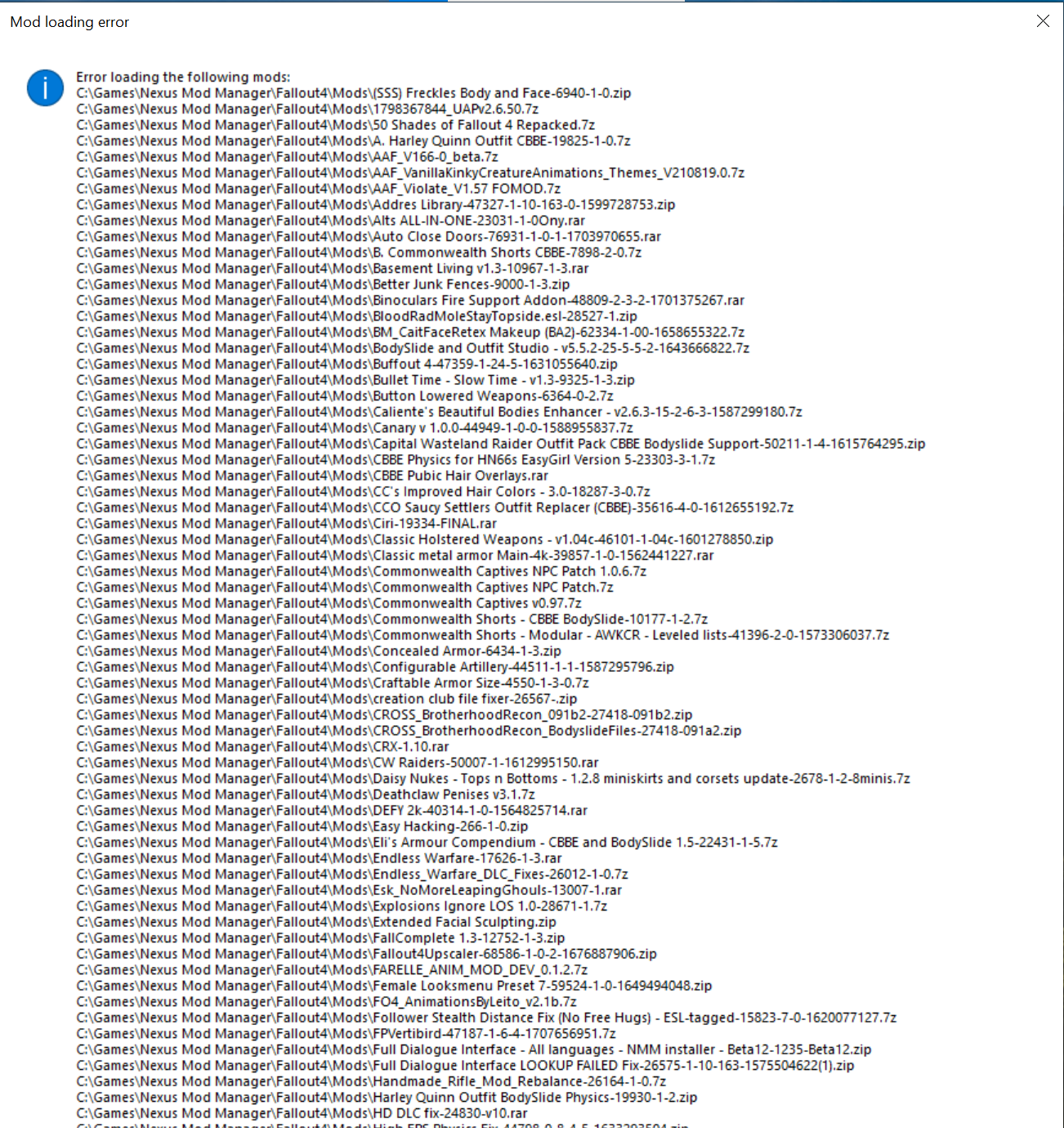 Crash Log Scanner Broke My Mod Manager Fallout 4 Technical Support