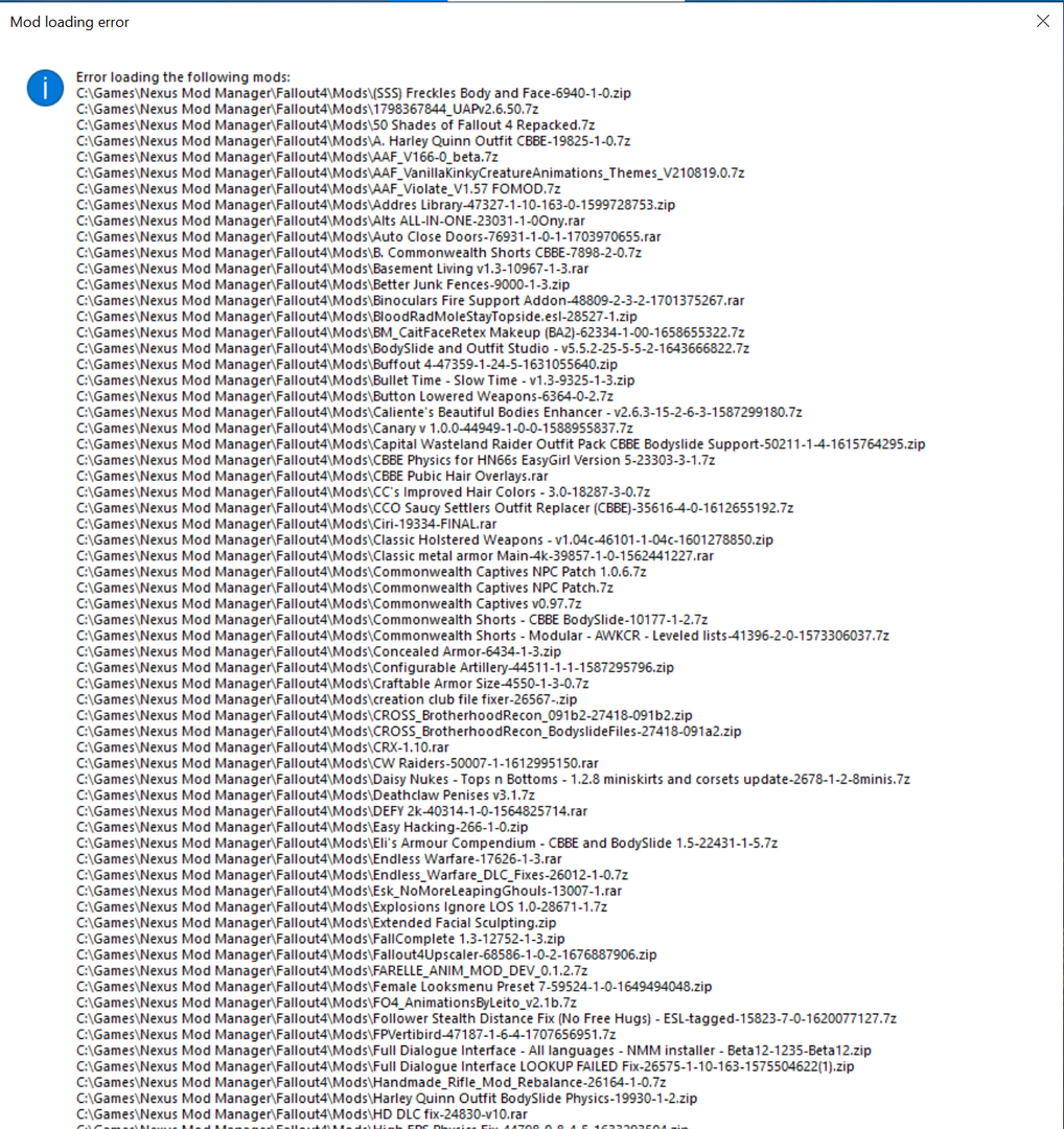 Crash log scanner broke my mod manager - Fallout 4 Technical Support - LoversLab