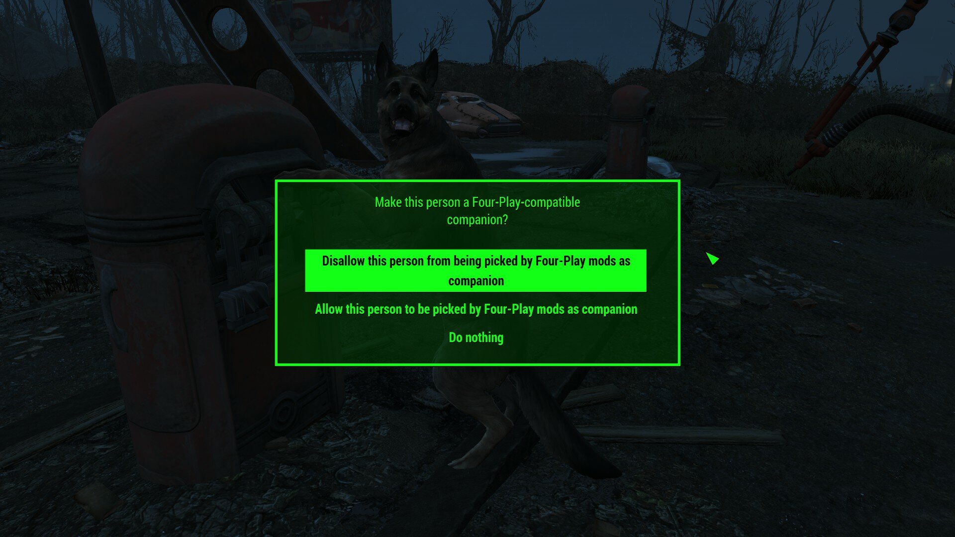 Dialogue issue with fourplay - Fallout 4 Technical Support - LoversLab