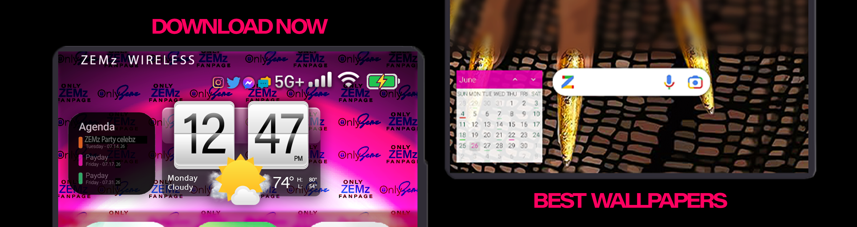 Wallpaper Override - ZEMz Phone Wallpapers V.2 - Downloads - The Sims 4 ...