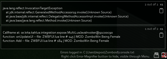 [Project Zomboid] ZomboWin Being Female - Extending ZomboWin to add ...