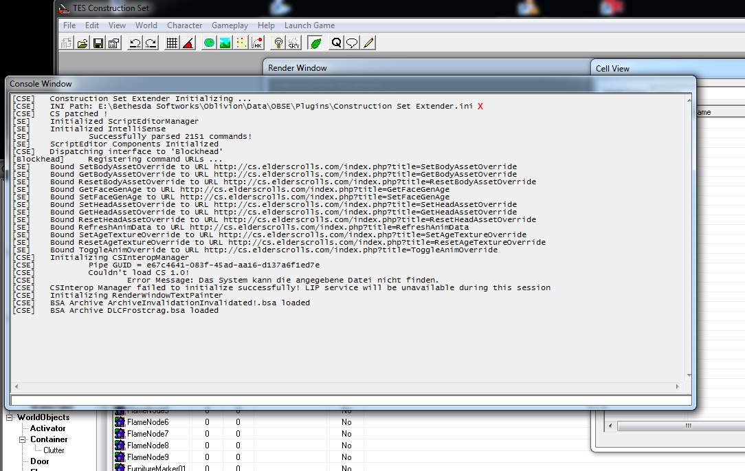 Construction Set Extender is not working - Oblivion General Discussion ...