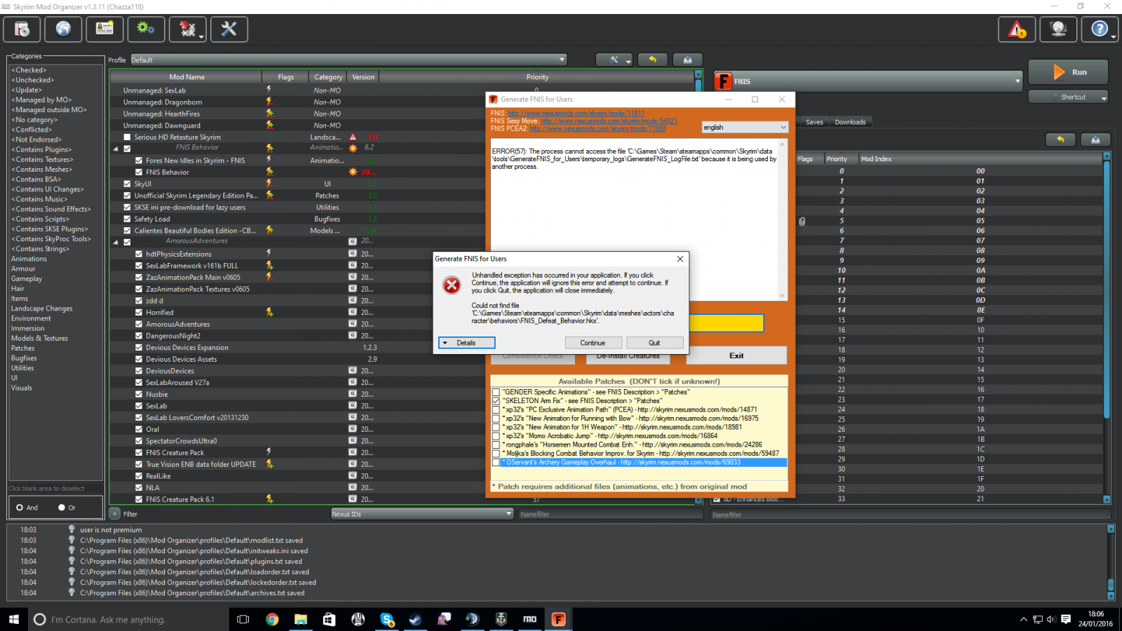 Strange Error Skyrim Technical Support Loverslab