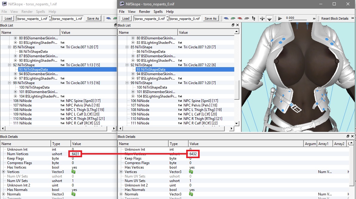 When Armor Meshes In Game Have Stray Vertices Going In All Directions Skyrim Technical